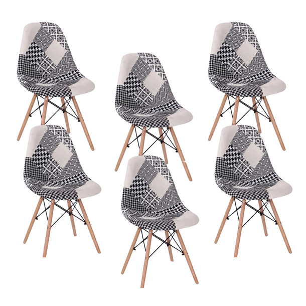 Pack 6 Sillas Patchwork Eames