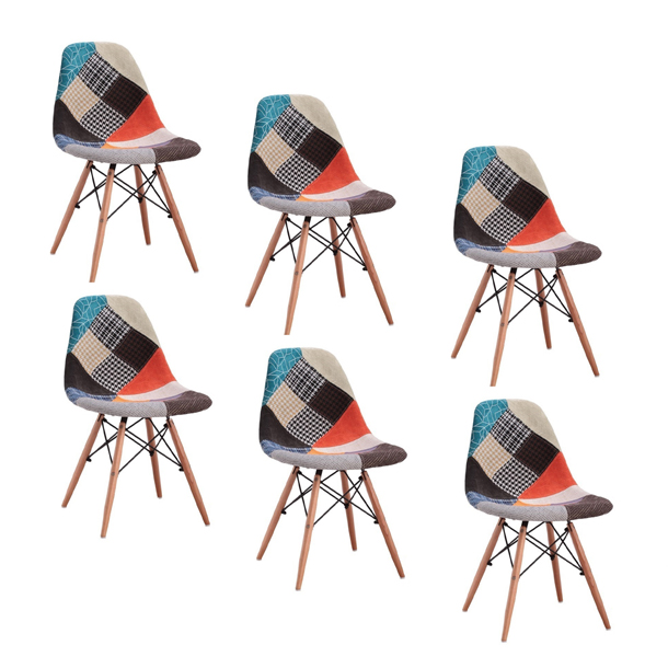 Pack 6 Sillas Patchwork Eames