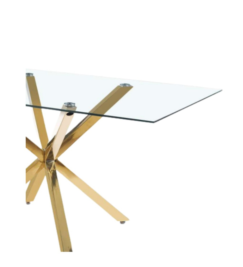 Mesa Madrid Gold Rectangular