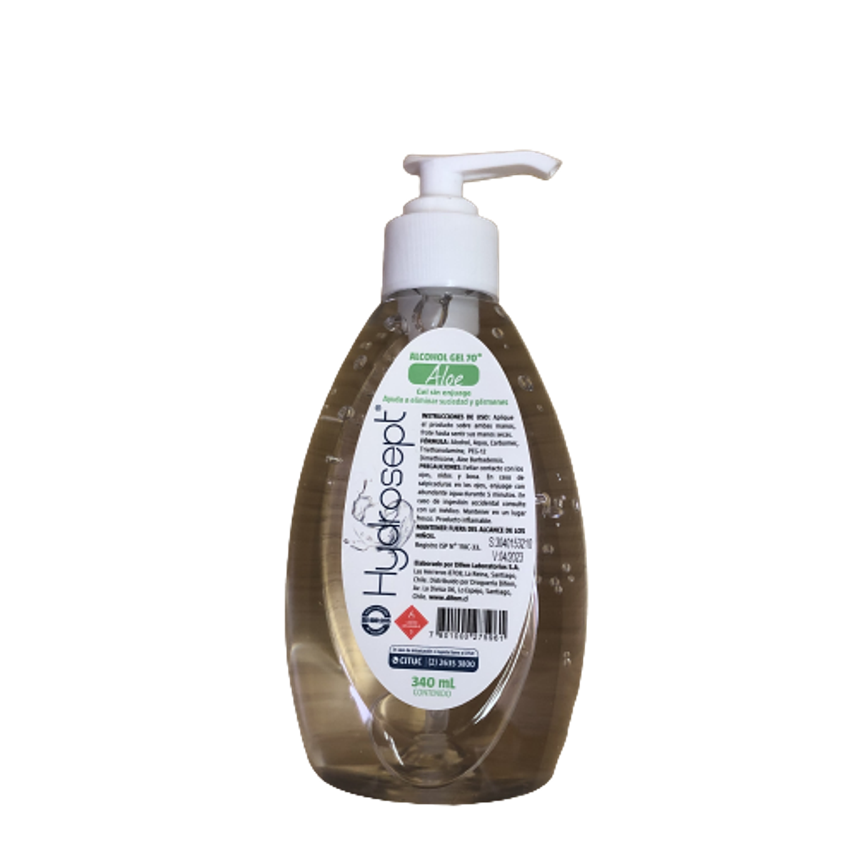 Hidrosept Alcohol Gel 340 ml con Aloe