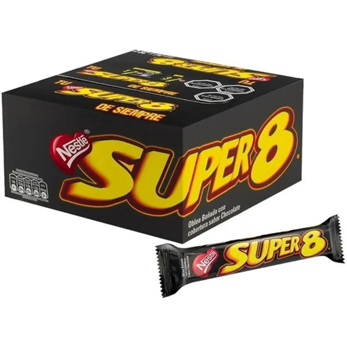 Super 8 Oblea Bañada En Chocolate Caja 24 Unidades