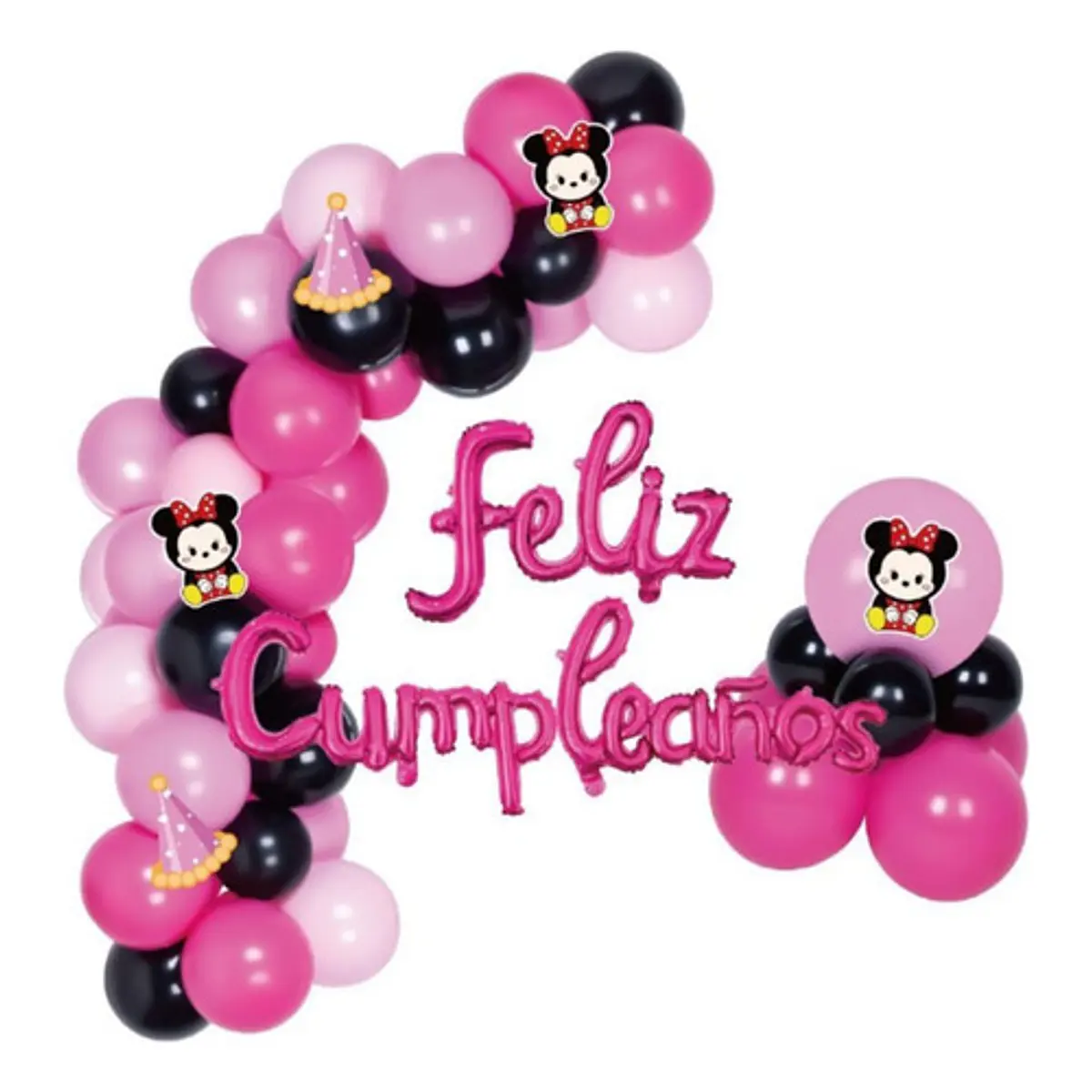 Pack decorativo de globos Minnie Mouse