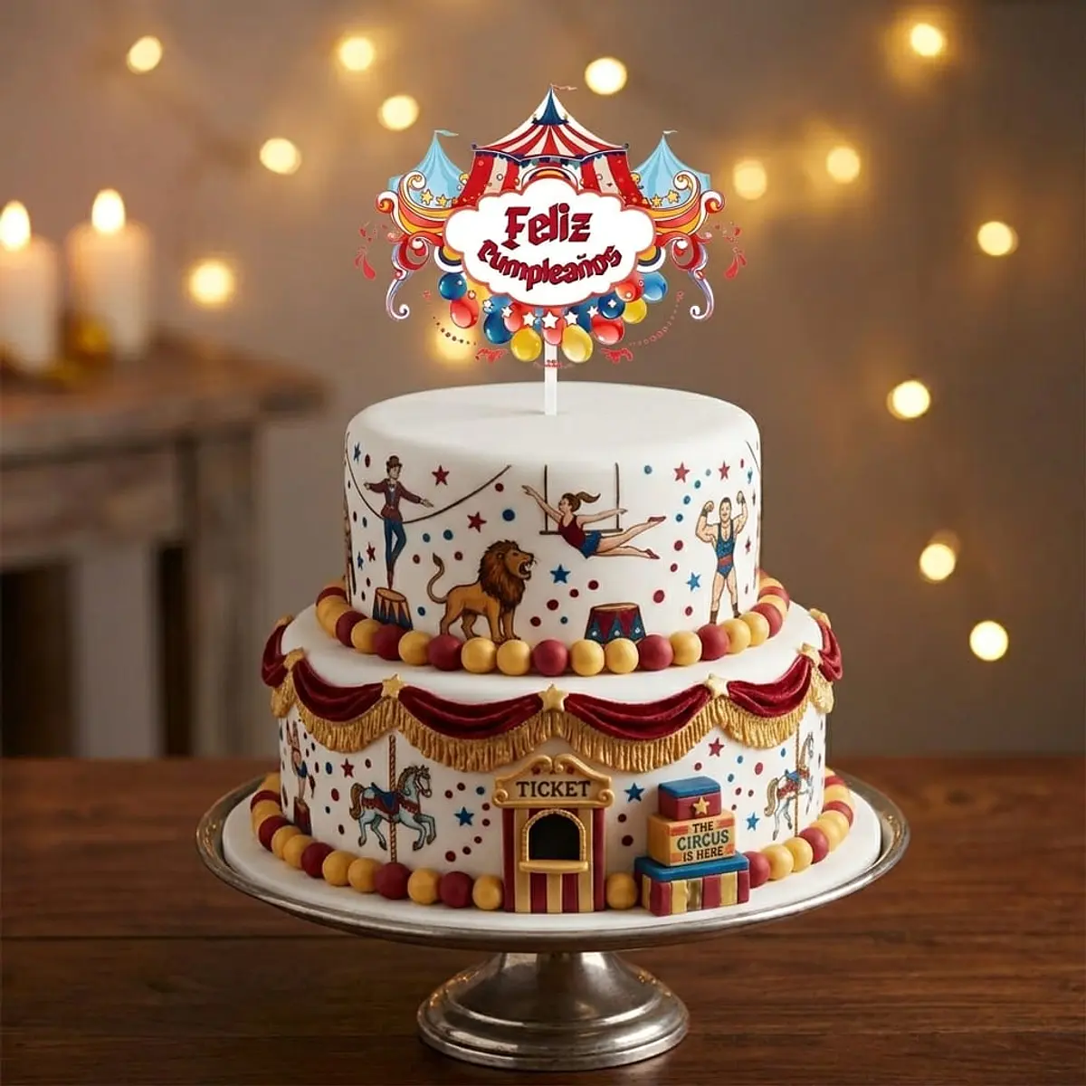 Vela decorativa circo