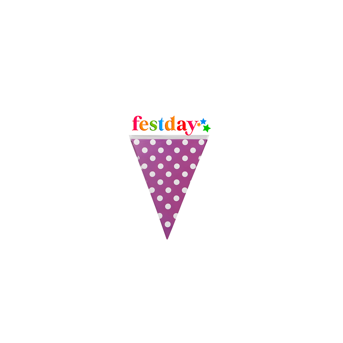 Banderín Lunares Morado