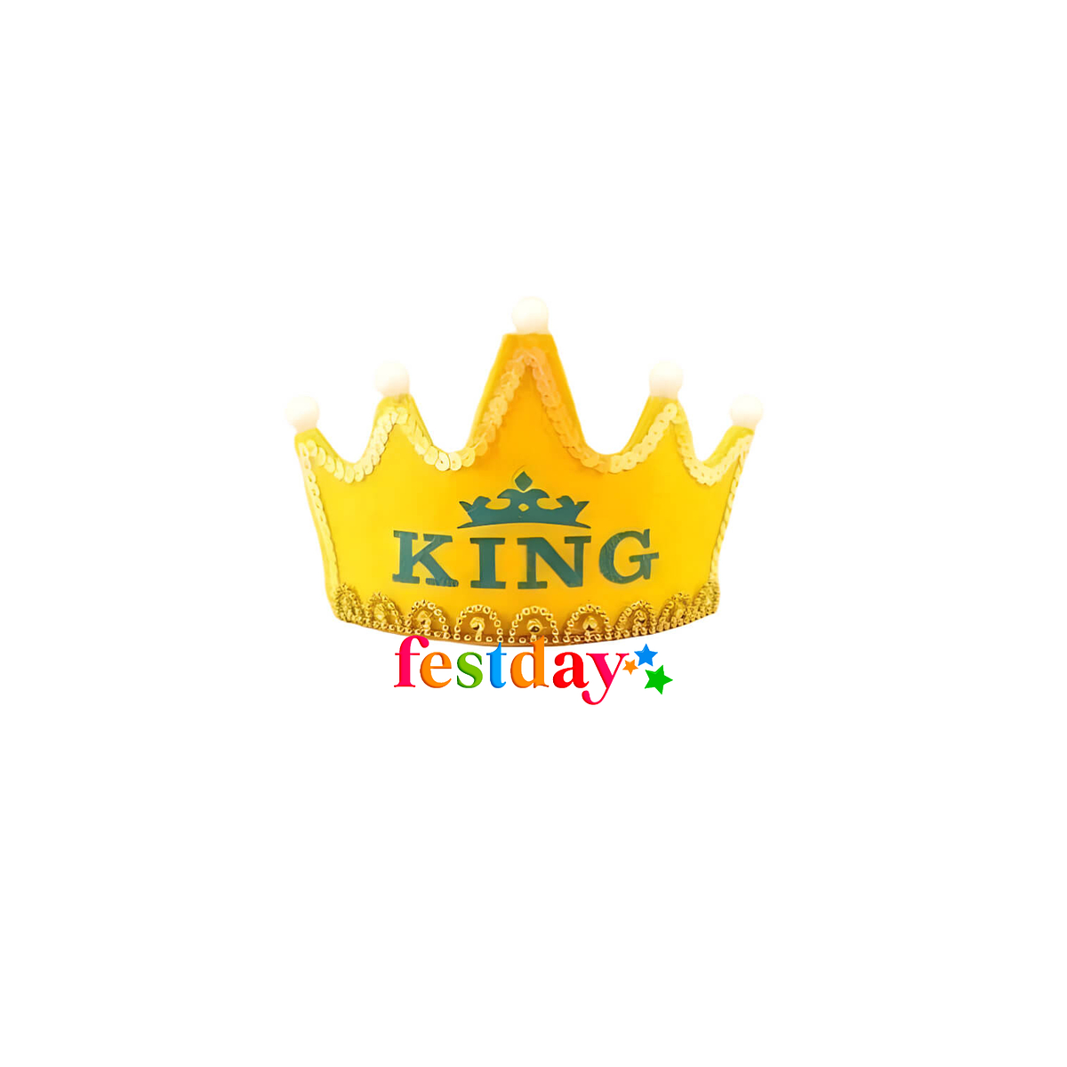 Corona King Amarilla c/Luz