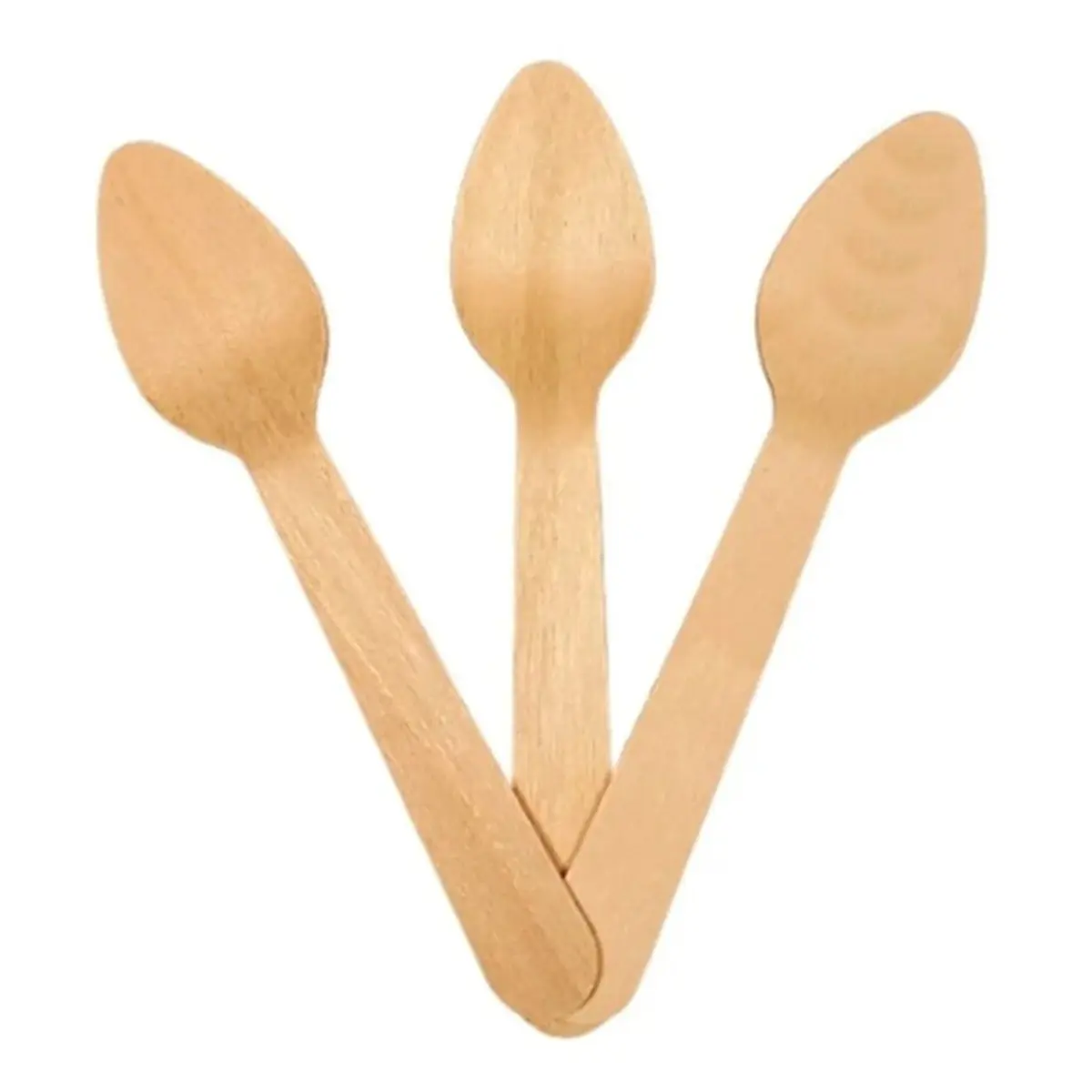 Pack cucharas de madera 25U