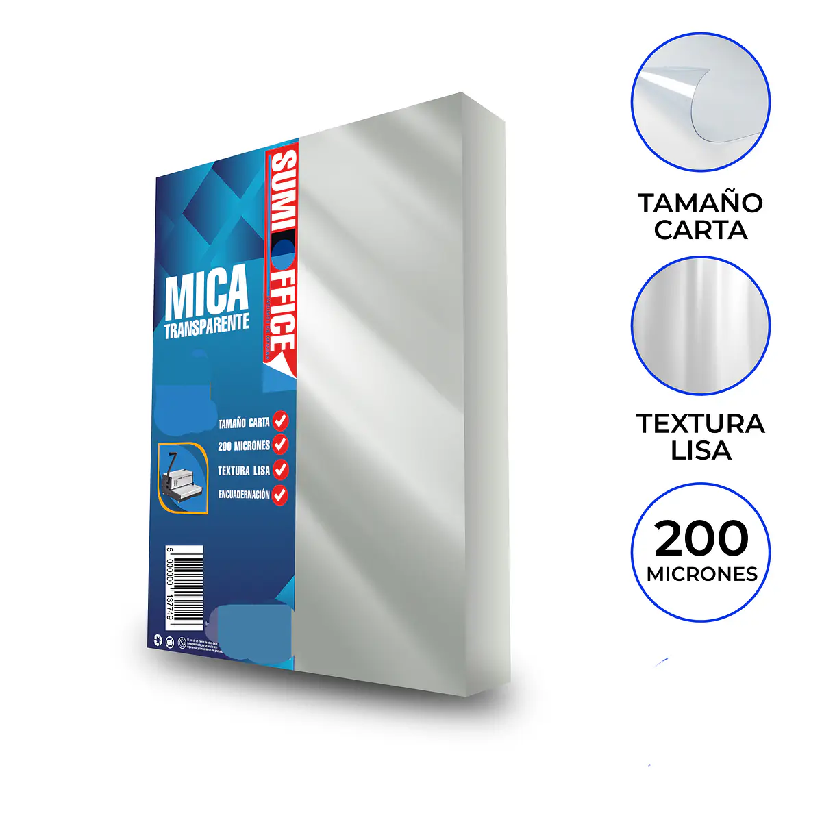 Mica transparente/Acetato tamaño carta