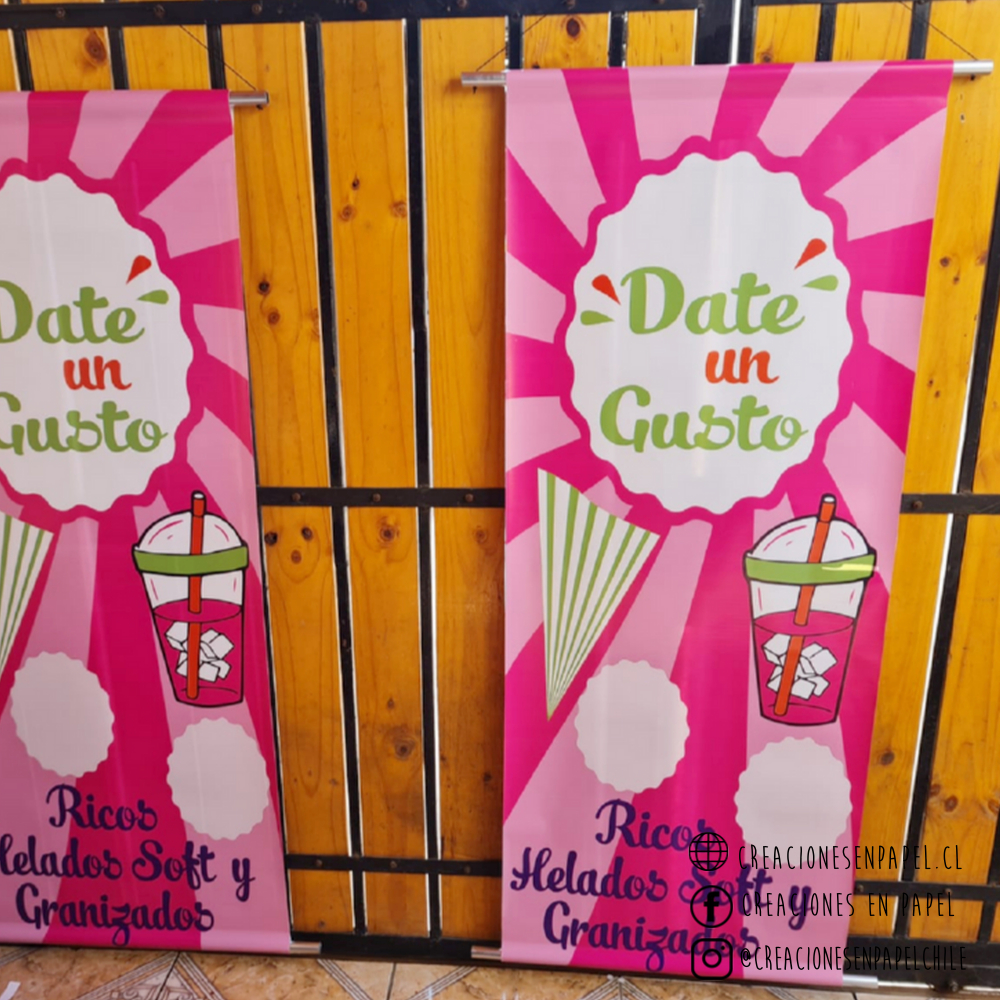 Pendon de 100x100 cm PVC