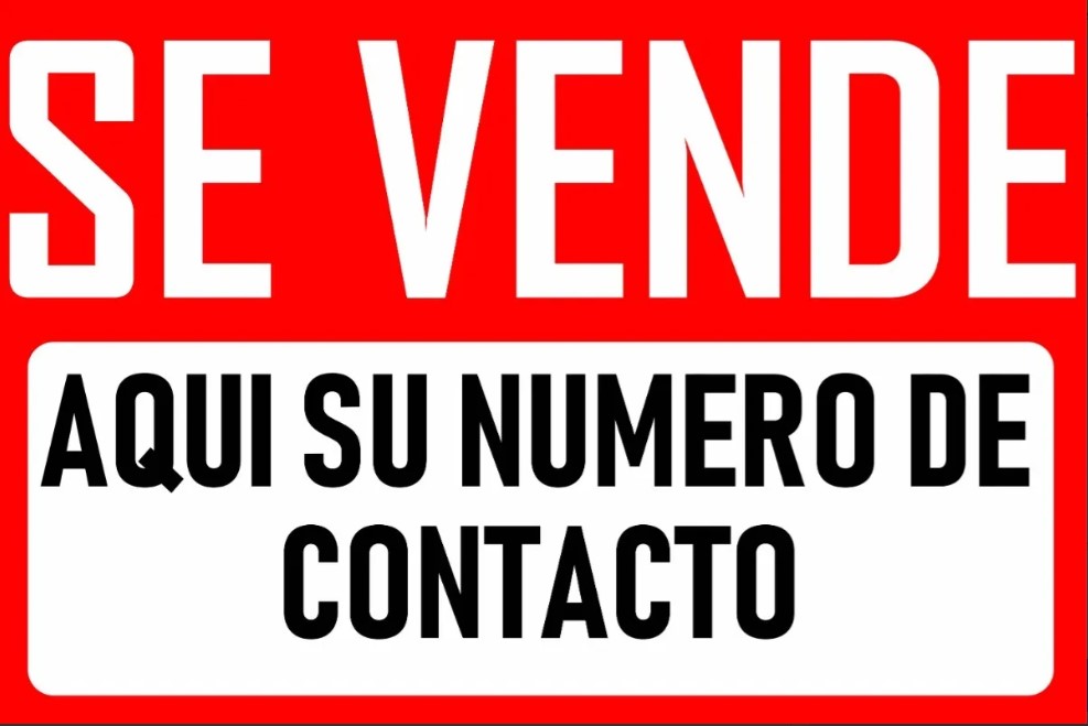 Letrero SE VENDE
