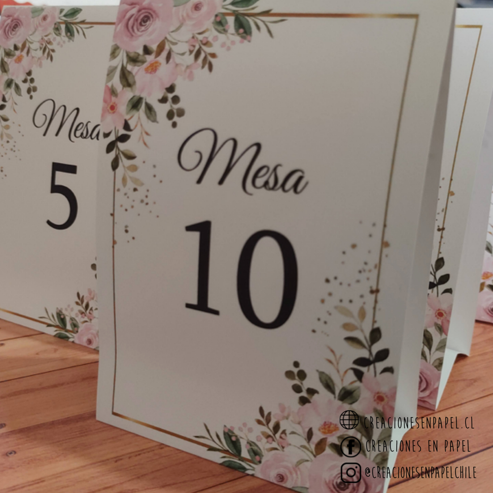Modelo De Numeros De Mesa Para Imprimir