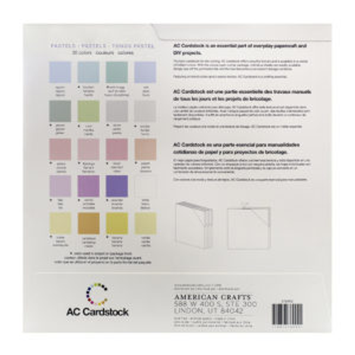 AC Cardstock Pastels Pack 12×12 | Creativarte
