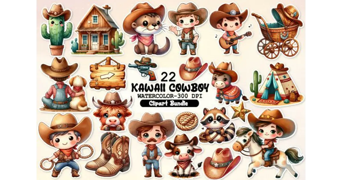 KIT DIGITAL COWBOY (PNG)