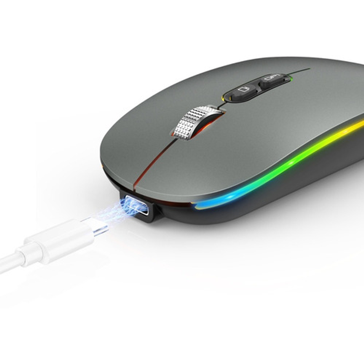 Mouse Delgado Escritorio Bluetooh Inalámbrico Led 1600 Dpi | CRUSEC
