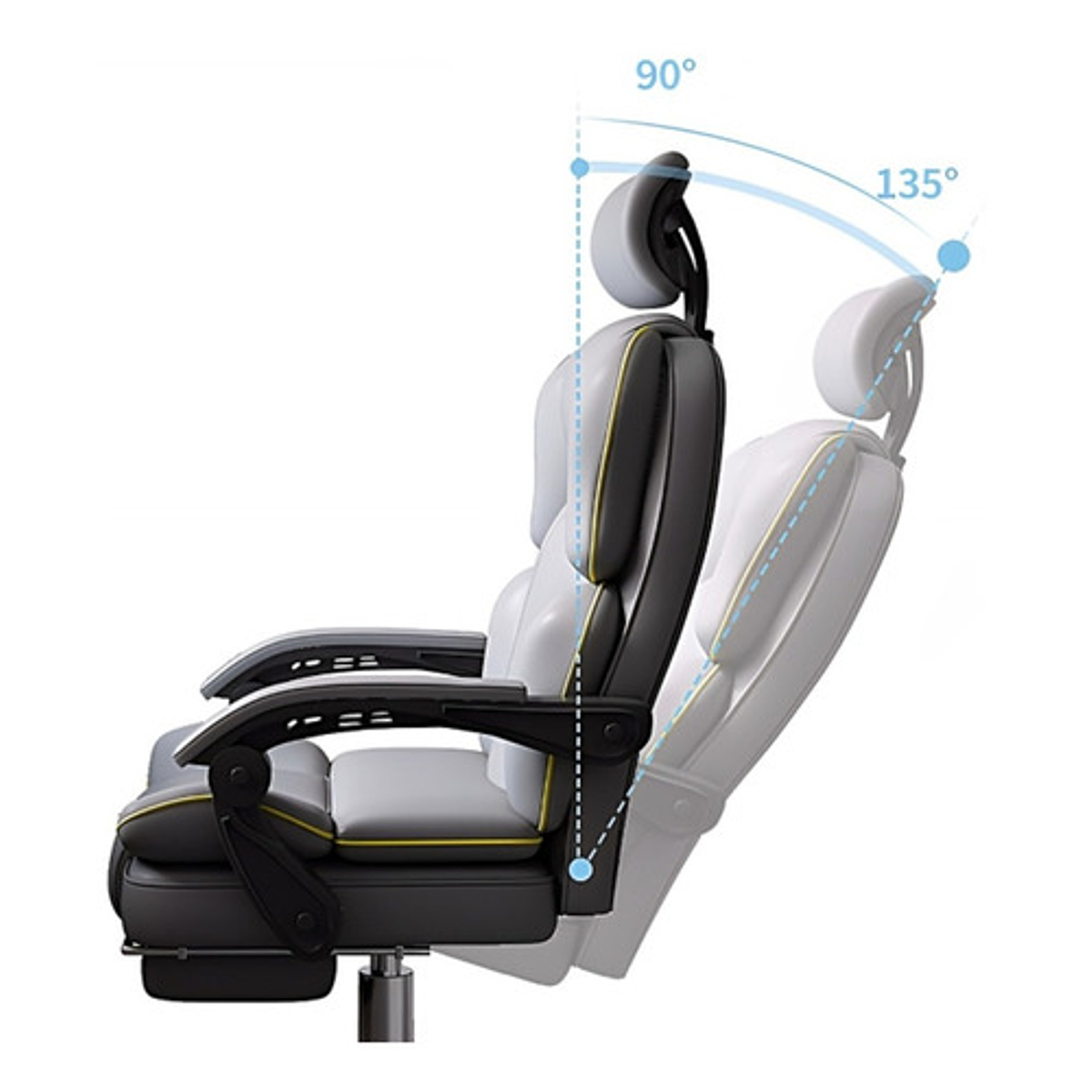 Silla Pc Negra Sillón Regulable Ejecutiva Oficina Escritorio | CRUSEC