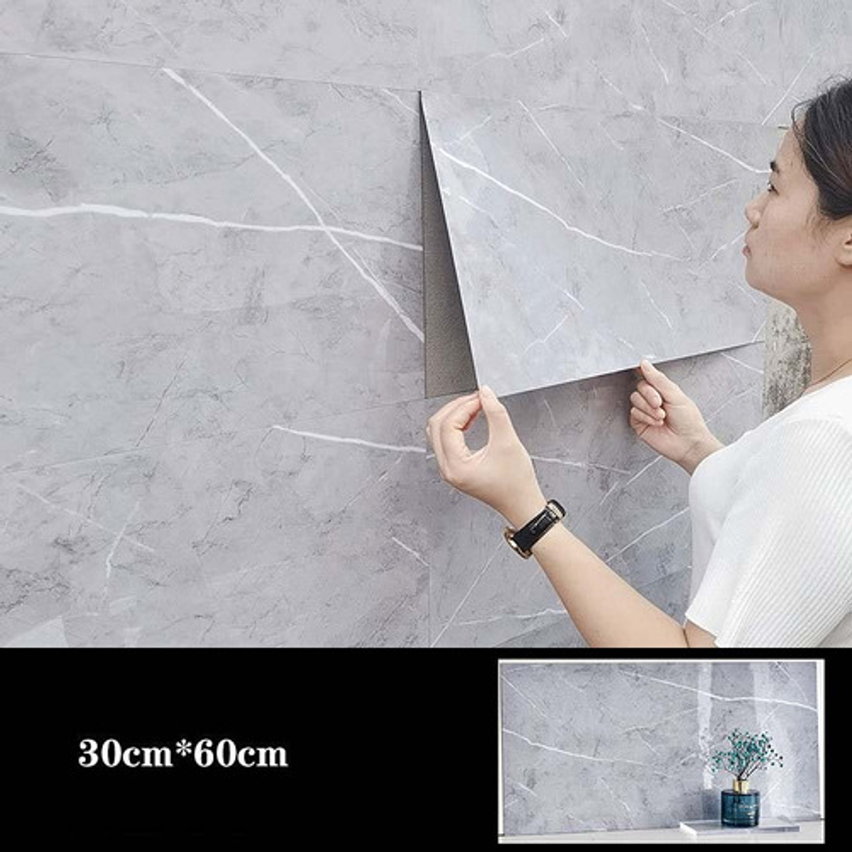 Pack 50 Laminas Autoadhesivas Pared Marmol Pvc Impermeable | CRUSEC
