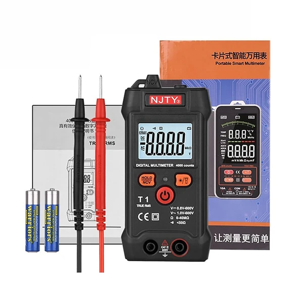 Tester Multímetro Digital Inteligente Amperaje Y Voltaje T1 | CRUSEC