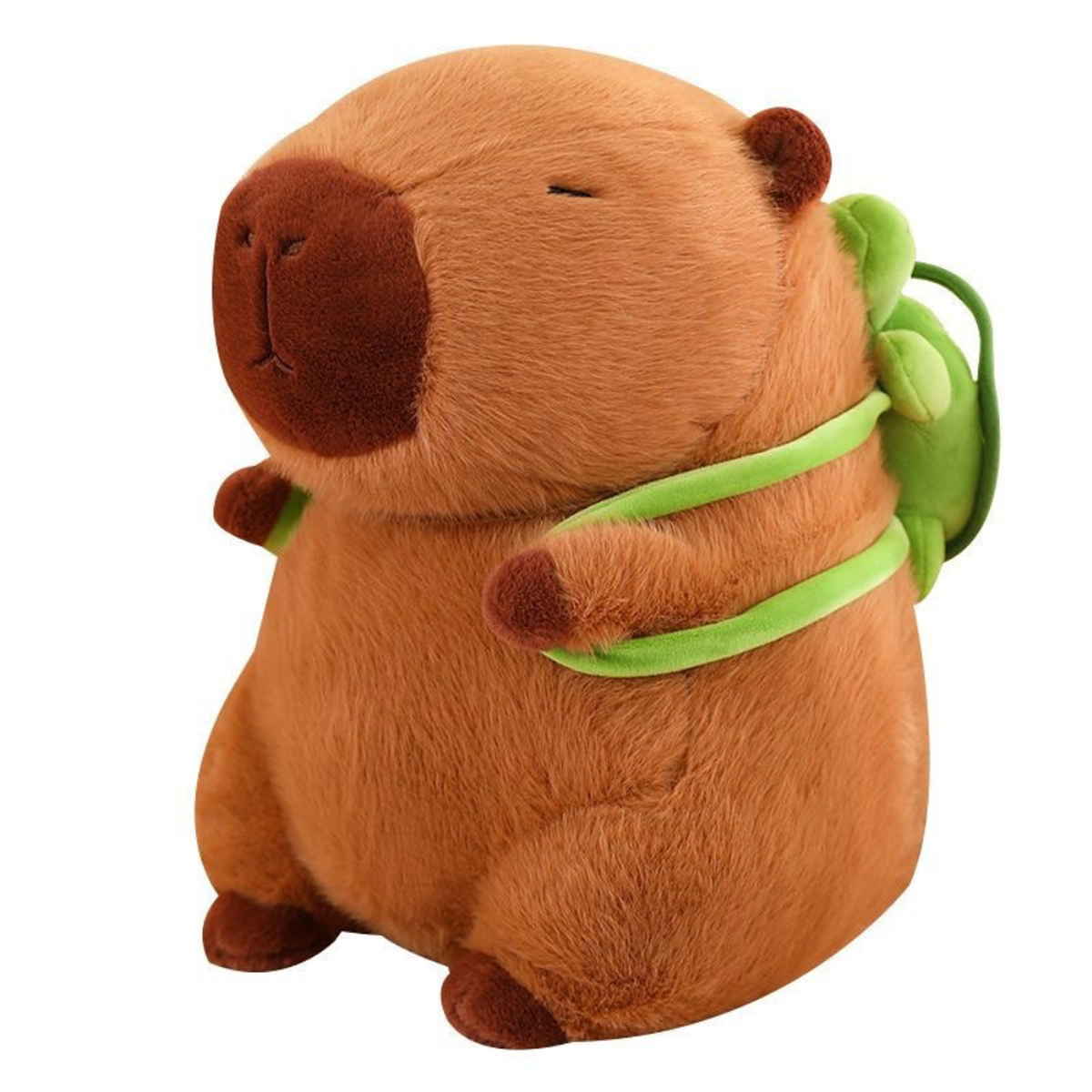 Peluche De Capibara Kawaii Carpincho Mochila Tortuga 50Cm