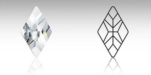 RHOMBUS CRYSTAL - 6 x 4 mm