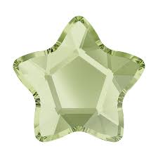 Star Flower Peridot Flat Back - 4 milímetros