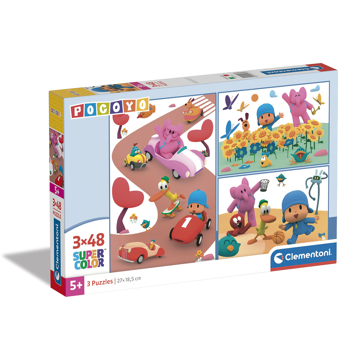 Puzzle 3 x 48 pçs - Pocoyo | Cubos Luminosos