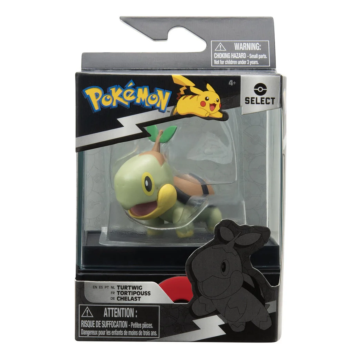 Pokémon Select - Figura Turtwig em Expositor | Cubos Luminosos