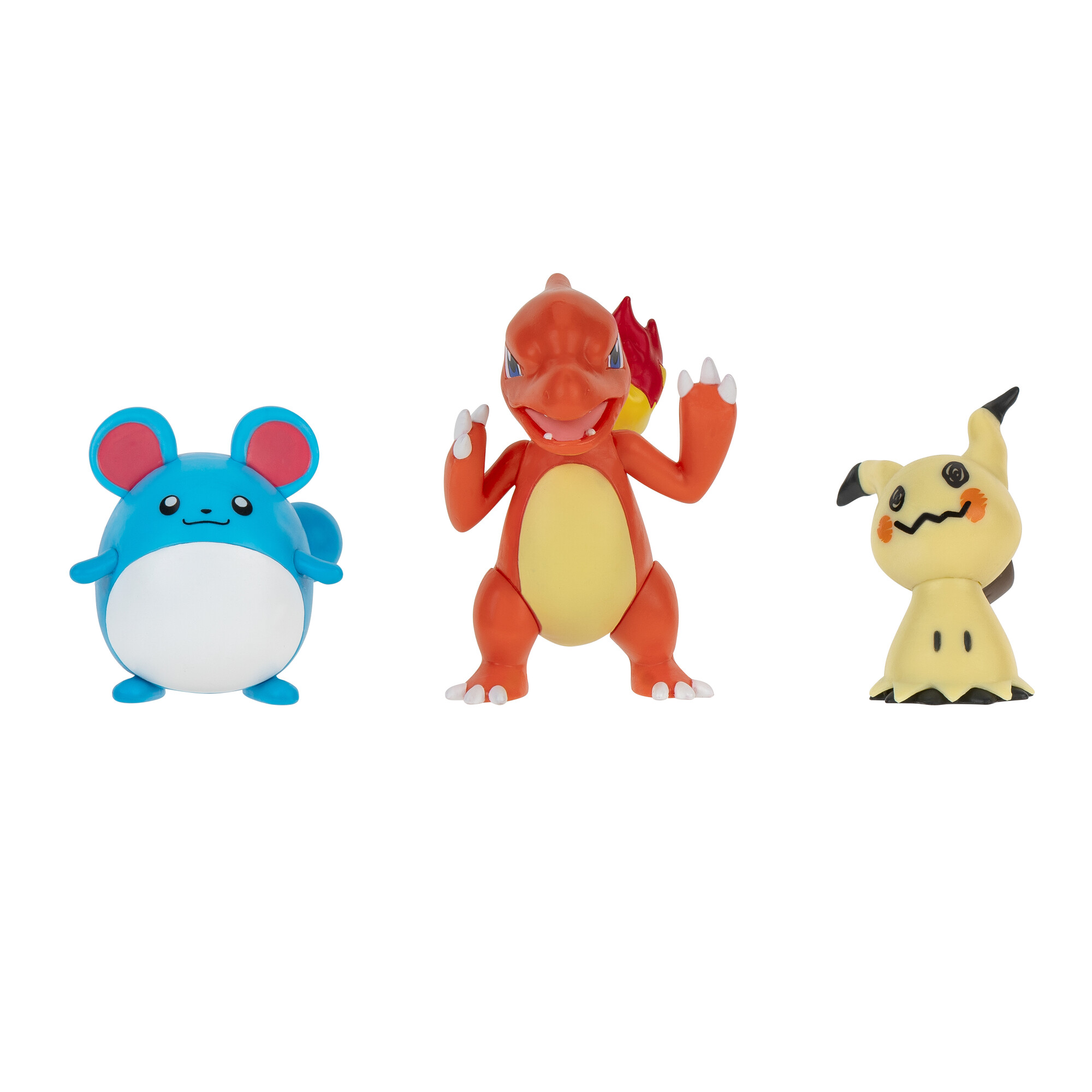 Pokémon - Battle Figure Set Mimikyu + Charmeleon + Marill | Cubos Luminosos