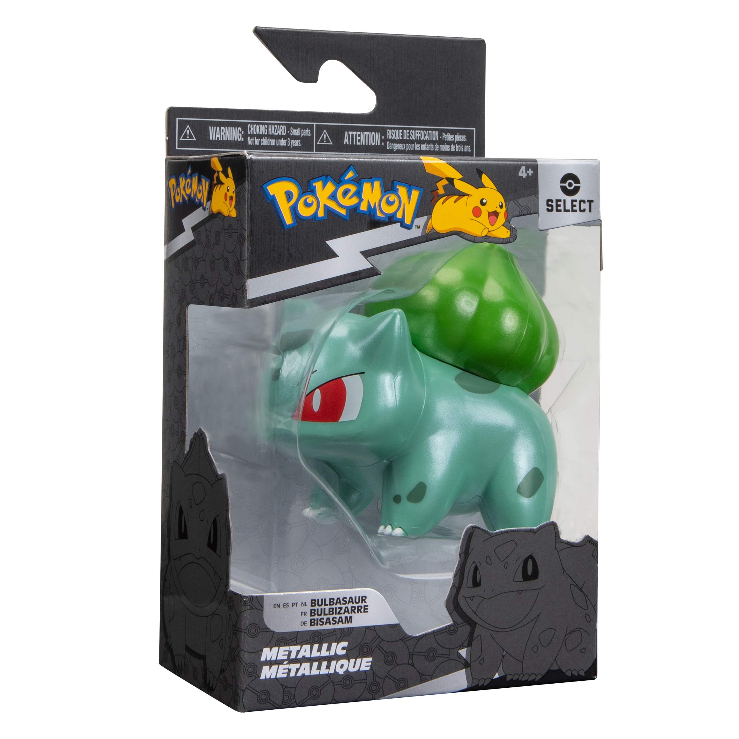 Pokémon Select - Figura Metallic Bulbasaur | Cubos Luminosos