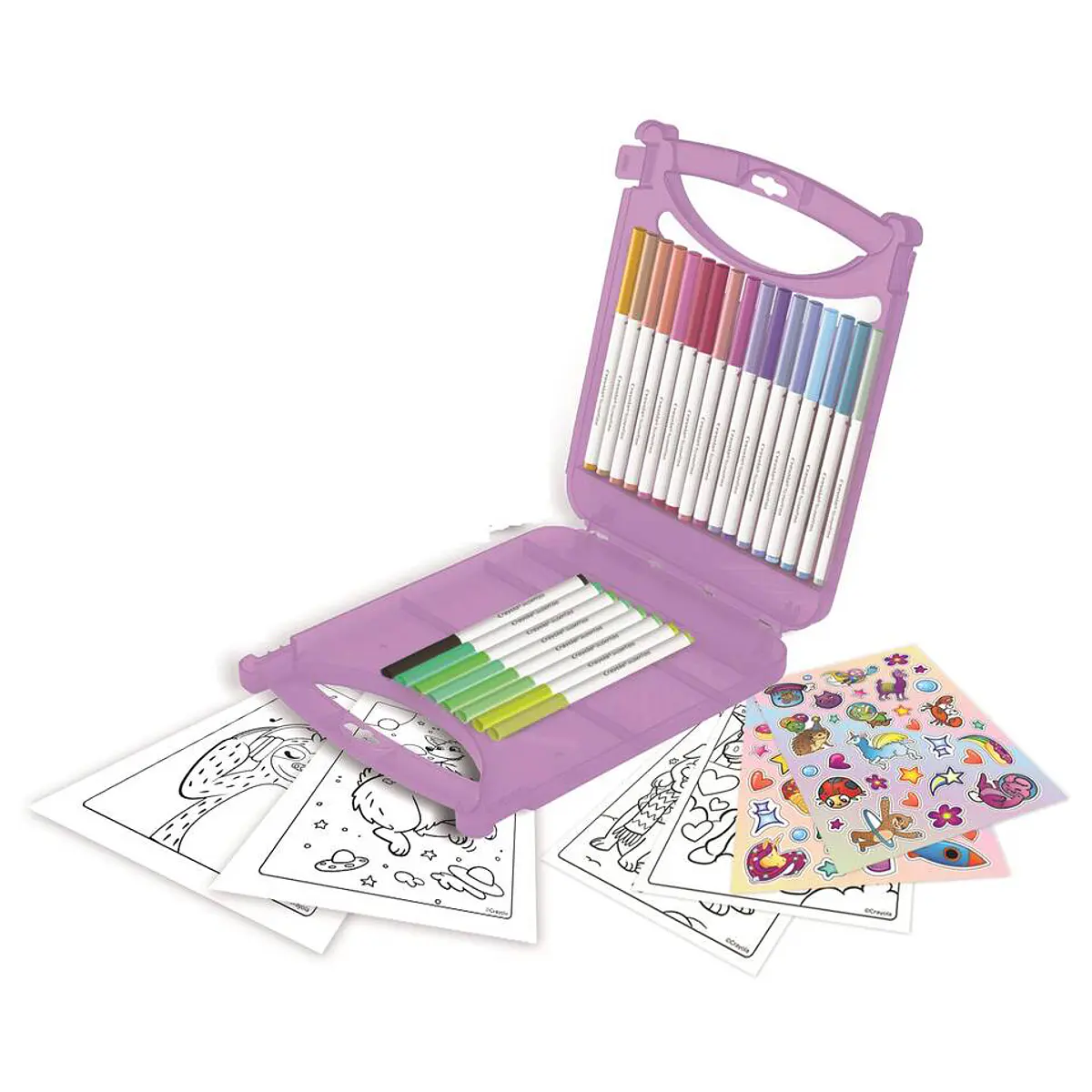Crayola Create & Color - Mala Rosa com Marcadores Lav... | Cubos Luminosos