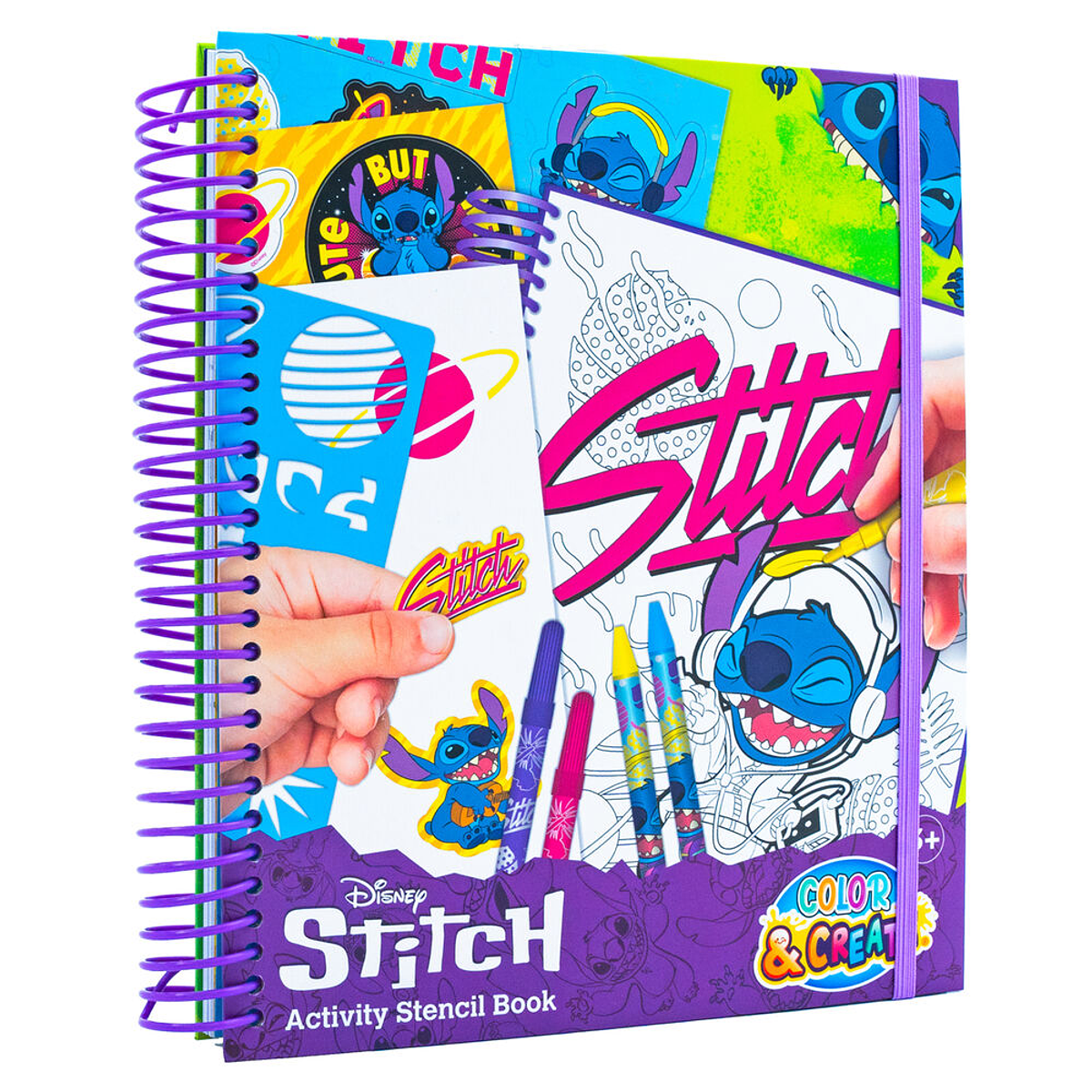 Color & Create - Livro de Atividades para Colorir Stitch | Cubos Luminosos