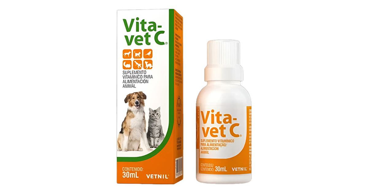 Vitamina C Vita-vet C 30ml.-suplemento Mascotas