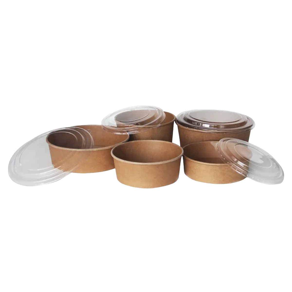 Bowl Kraft 1300cc con tapa