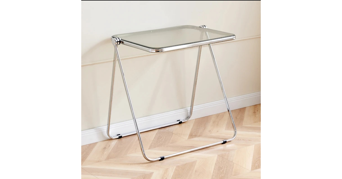 Mesa Plegable Transparente Gris