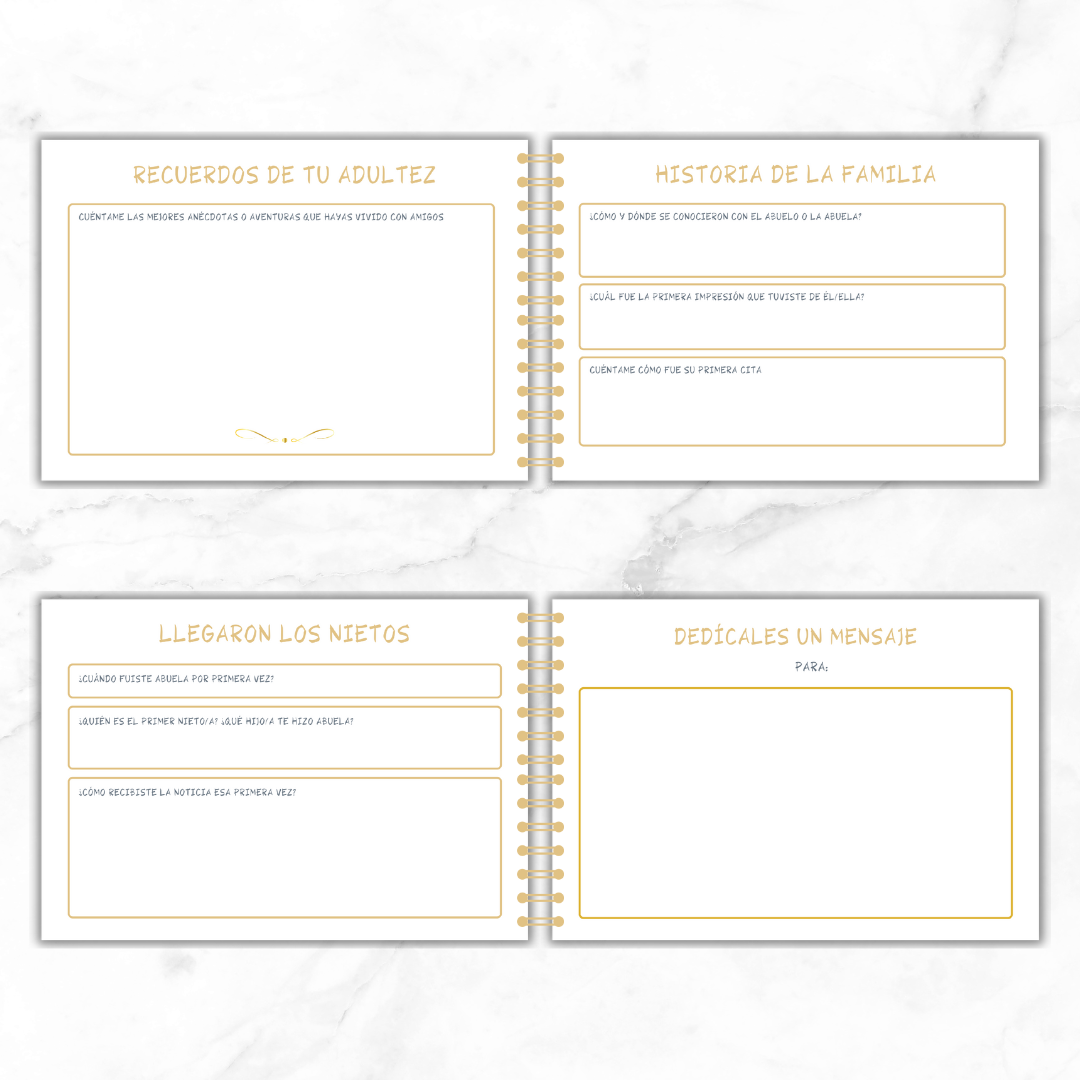 Libro Abuela Cuéntame Tu Historia - Personalizado 1 | Daily Moments