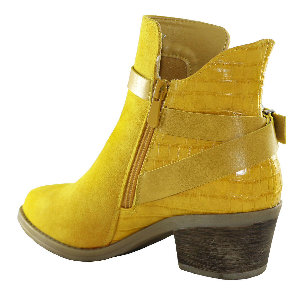 Botin Simil Gamuza Yellow Danicolle