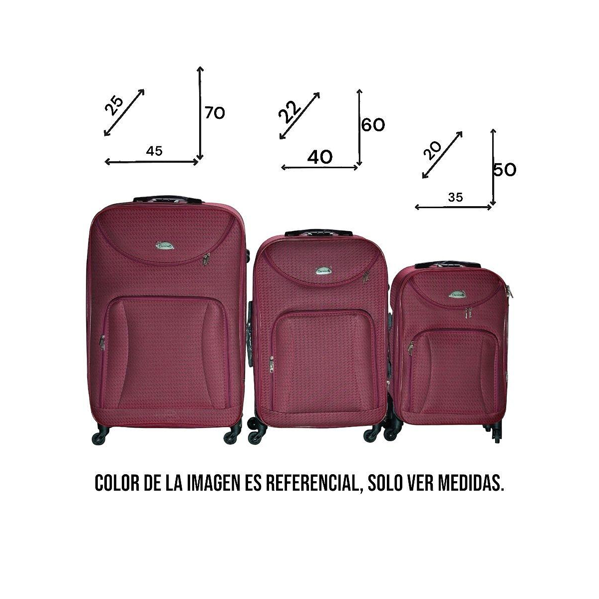 Pack Maleta tela Café