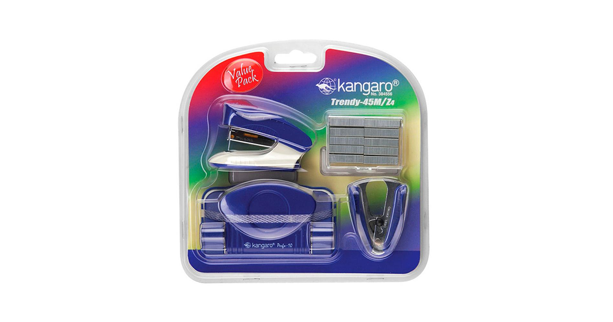 Set Perforadora + Corchetera + Saca Corchetes 45M/Z4 Azul