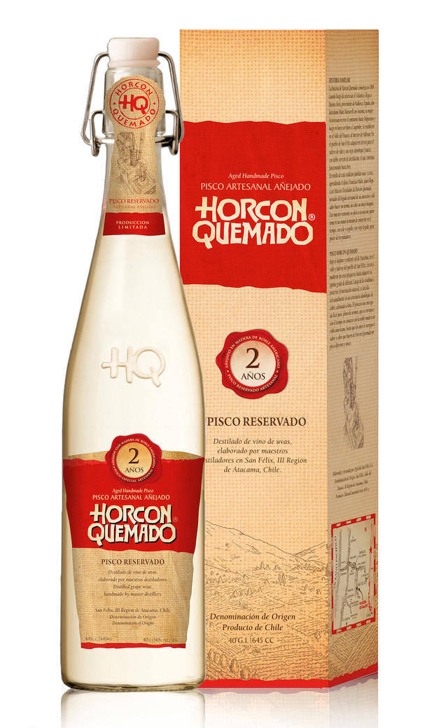 PISCO HORCON QUEMADO 2 AÑOS - 645 ML.