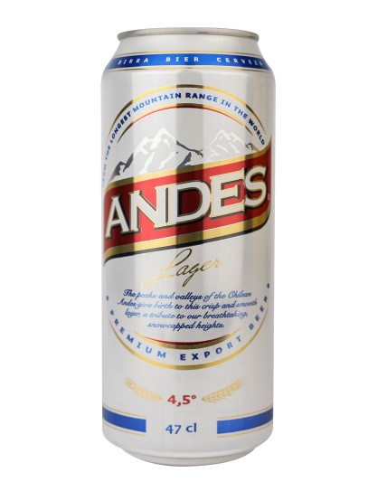 CERVEZA ANDES 470 ML. 24 LATAS
