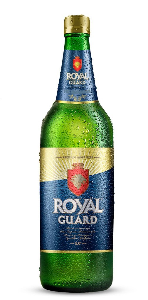 CERVEZA ROYAL GUARD 1.0 LT. CAJA 12 BOTELLAS RET.