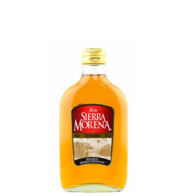 RON SIERRA MORENA DORADO PETACA 190 ML.