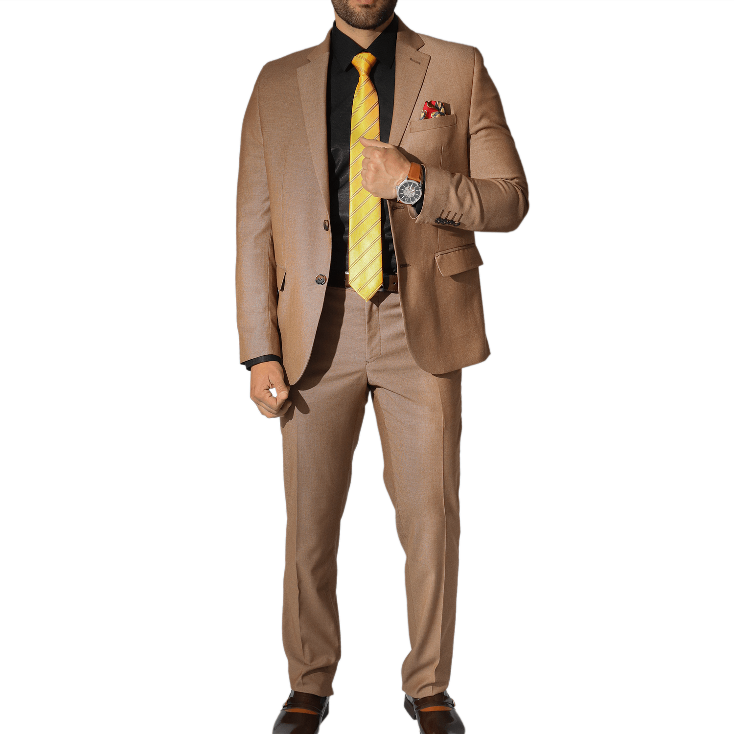 Traje Slim Café Claro