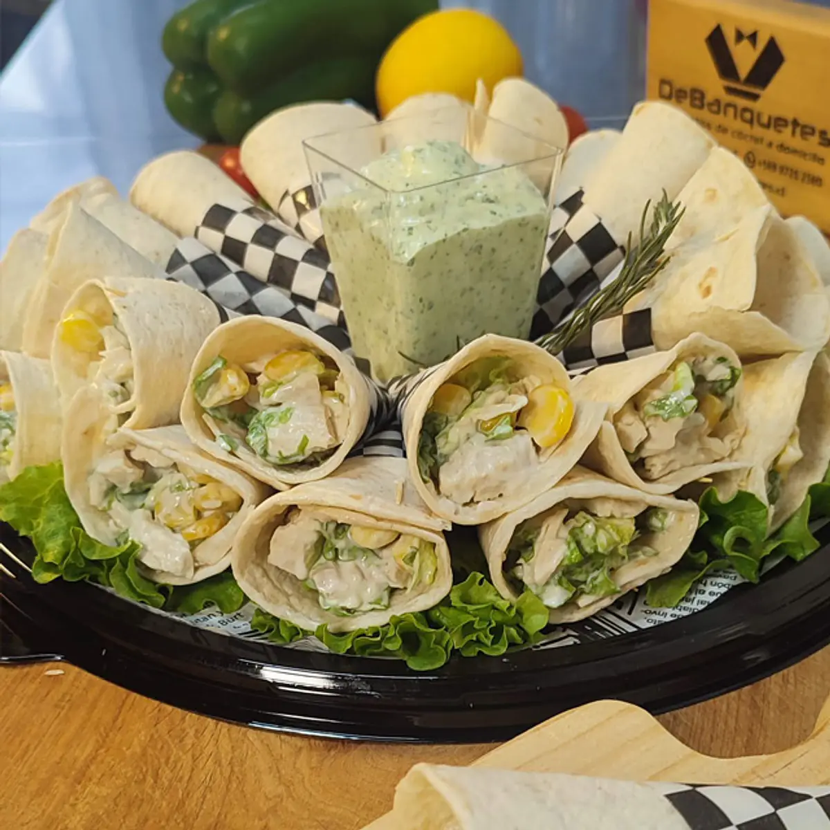 Mini cono/wraps pollo Lechuga (24 unidades)