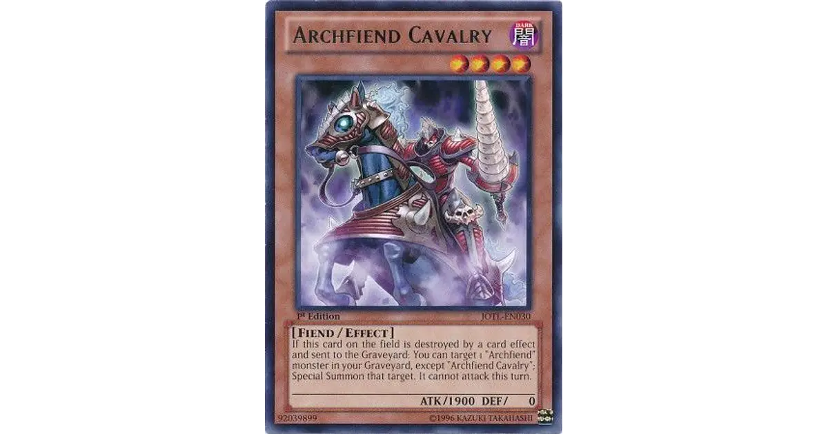 Archfiend Cavalry - JOTL-EN030 - Rare 1st Edition