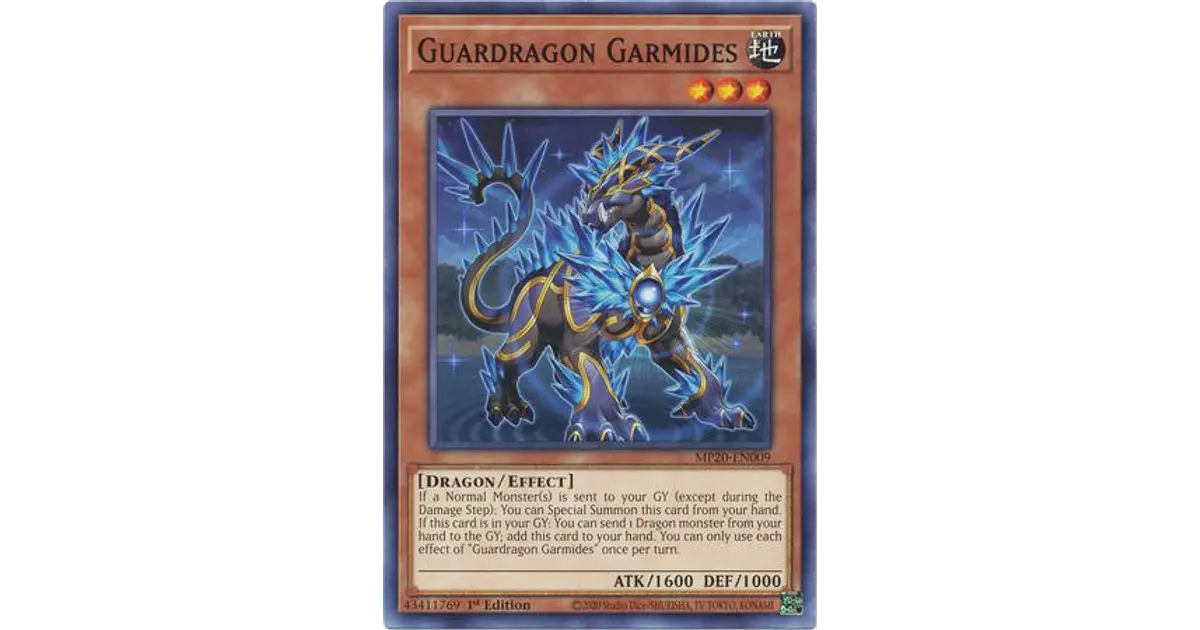 Guardragon Garmides - MP20-EN009 - Common 1st Edition