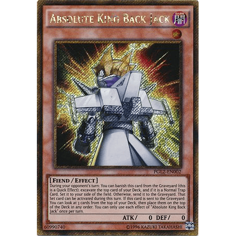 Absolute King Back Jack - PGL2-EN002 - Gold Secret Rare U...