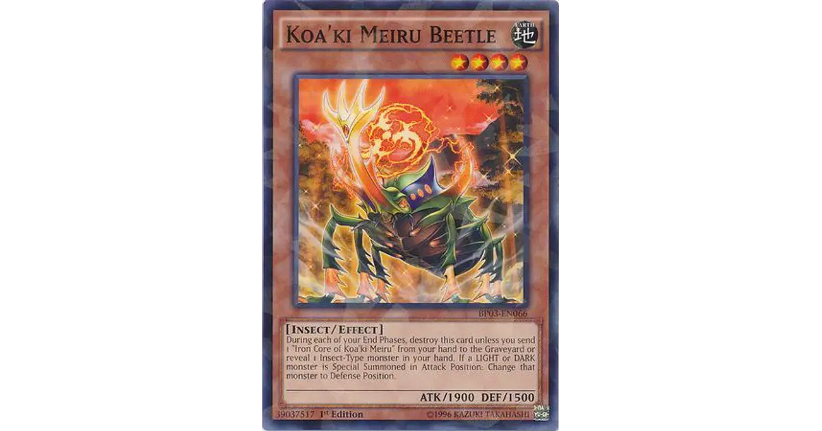 Koa'ki Meiru Beetle - BP03-EN066 - Shatterfoil Rare 1st E...