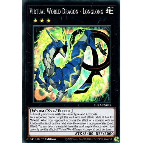 Virtual World Dragon - Longlong - PHRA-EN098 - Super Rare...