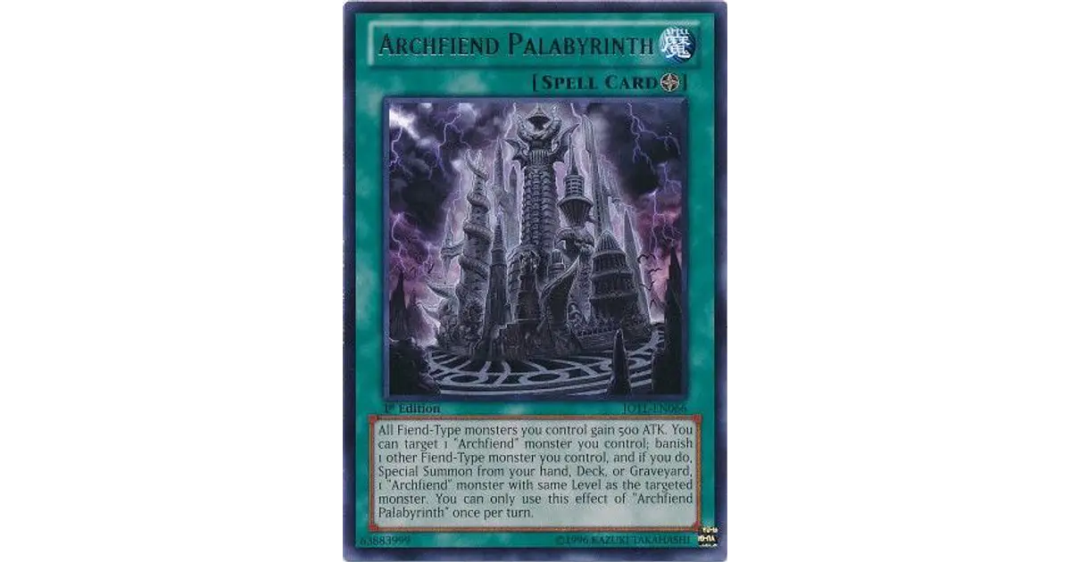 Archfiend Palabyrinth - JOTL-EN066 - Rare 1st Edition