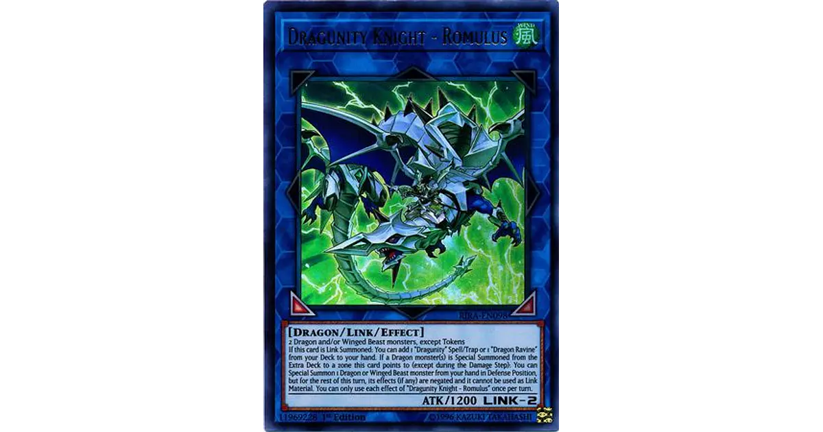 Dragunity Knight - Romulus - RIRA-EN098 - Ultra Rare 1st ...