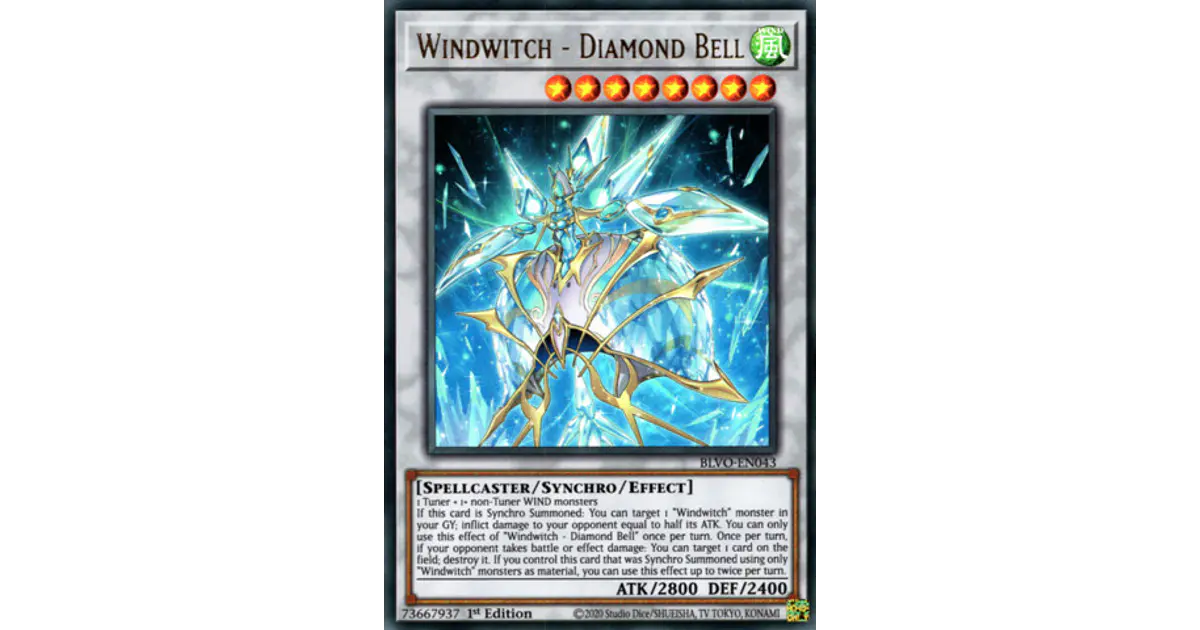 Windwitch - Diamond Bell - BLVO-EN043 - Ultra Rare 1st Ed...
